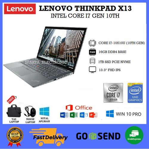 Jual Best Seller ! Laptop Lenovo X13 Intel Core i7 i5 Gen 10 RAM 16GB ...