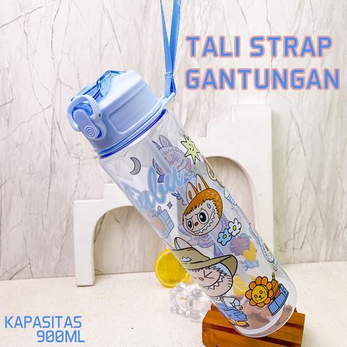 Promo BOTOL MINUM ANAK SEKOLAH GAMBAR LABUBU - BOTOL MINUM PLASTIK KAPASITAS 900 ML - BOTTLE ...