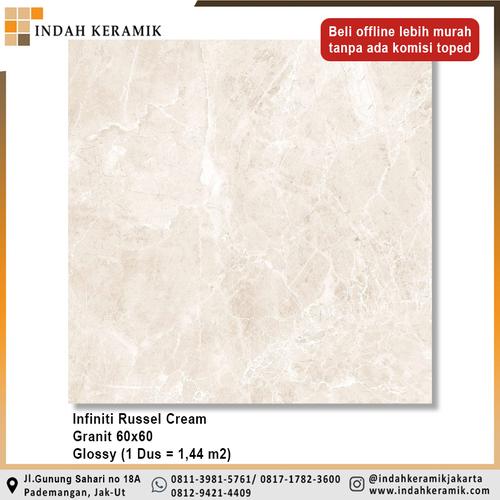 Jual HT Granite Granit Tile INFINITI Russel Cream 60x60 - KW 1 ...