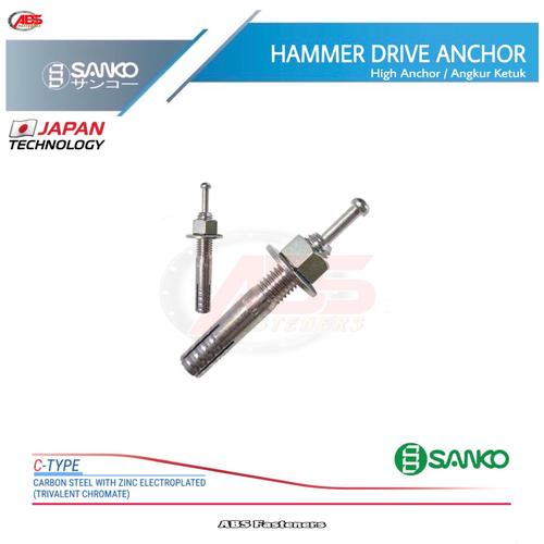 Jual High Anchor SANKO Besi Galvanis M10 x 70 Angkur Ketok/Hit Anchor Type C1070 - Jakarta Barat ...
