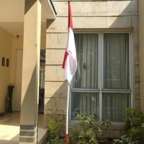 Jual New Tiang Bendera Merah Putih 3 Meter /Tiang Besi Merah Putih Plus ...