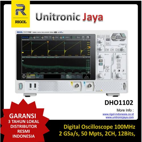 Jual Rigol DHO1102 Digital Oscilloscope 100MHz, 2 GSa/s, 50 Mpts (100 Mpts optional), 2CH ...