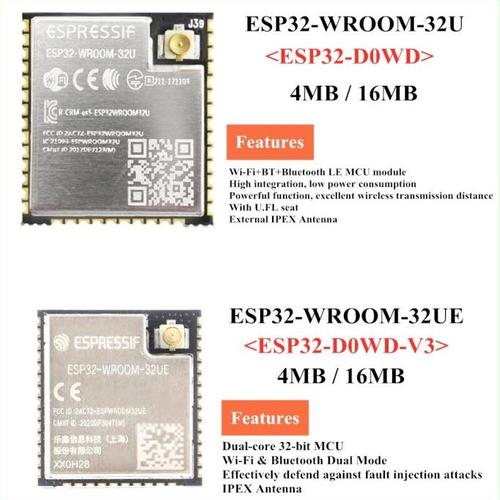 Jual ESP32-WROOM-32U ESP32-WROOM-32UE integrates ESP32-D0WD.ESP32-D0WD ...