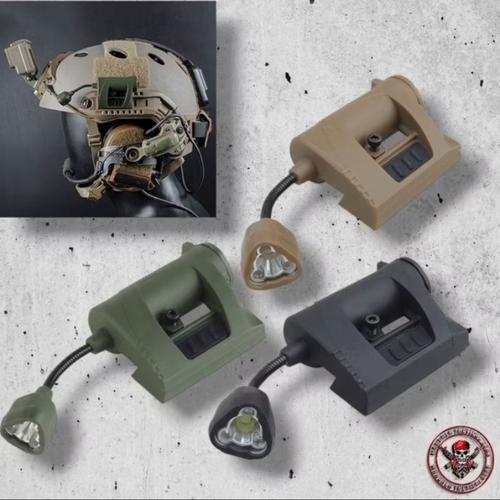Jual Senter Helm Tactical / Helmet Light Mpls Charge Helmet Lamp 4 Mode ...