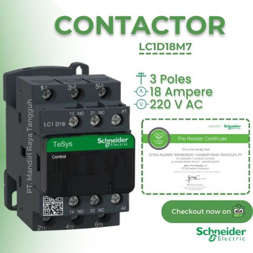 Jual Contactor Schneider LC1D18M7 3P 18 Ampere 220V - Kota Tangerang ...