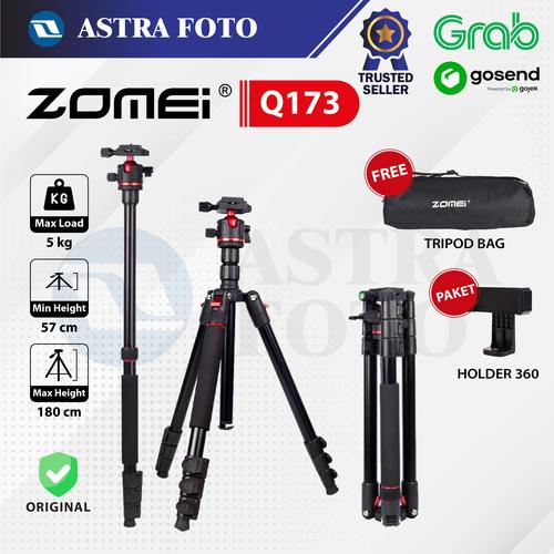 Promo Zomei Q173 Profesional Tripod Monopod Traveling Ball Head for Camera DSLR Mirrorless Cicil ...