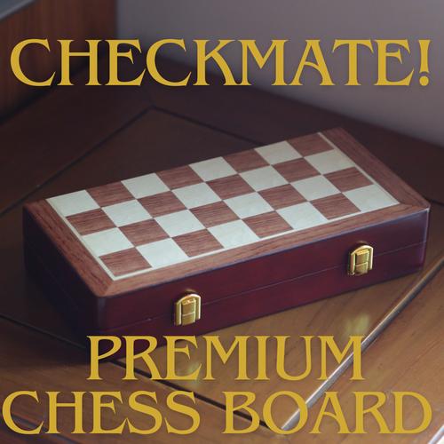 Jual Premium Wood Finish Professional Standard Chess Board Papan Catur ...