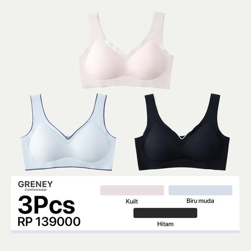 Jual GRENEY-Gbras- Paket Bra (3 PCS) Rompi Warna Kombinasi Pakaian ...