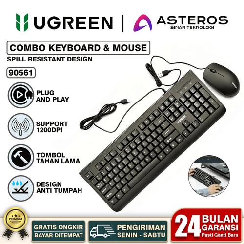 Jual UGREEN Logitech Keyboard Plus Mouse Satu Set Wired Anti Tumpahan ...