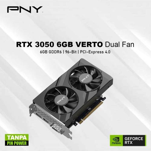 Jual PNY GeForce RTX 3050 6GB DDR6 VERTO Dual Fan Low Profile LP tanpa ...