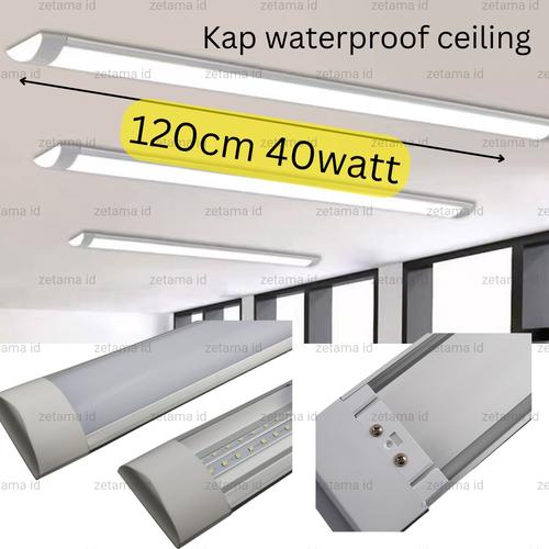 Jual Kap Waterproof Led 40w 120cm Lampu TL Plafon Neon Oval Dinding ...