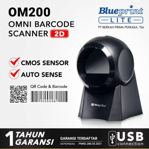 Jual Omni Barcode Scanner OM200 BLUEPRINT 2D Auto Scan, QR code ...