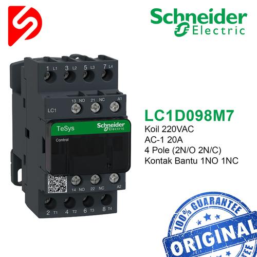 Jual Kontaktor LC1D098M7 220V 4P 20A 2NO 2NC Contactor Tesys D ...
