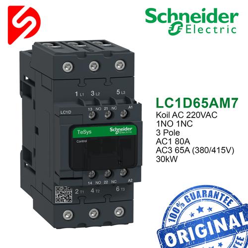 Jual Kontaktor LC1D65AM7 3P 80A 220VAC 1NO 1NC Original Contactor Schneider - Jakarta Pusat ...