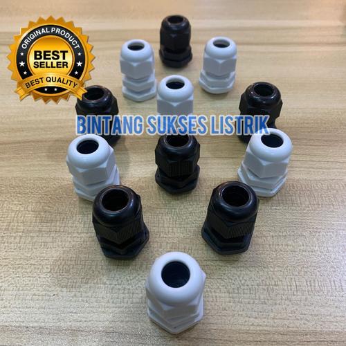 Jual ORIGINAL Cable Gland PG 25 PVC kabel glen PG-25 PG25 - Putih ...