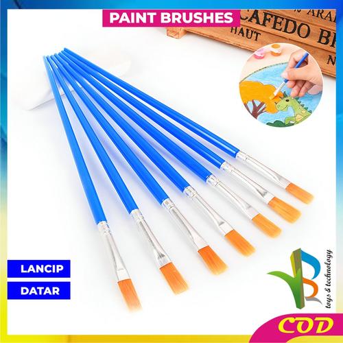Promo [COD] RB A98 Kuas Lukis Cat Air Paint Brush Nilon Ujung Pointed ...
