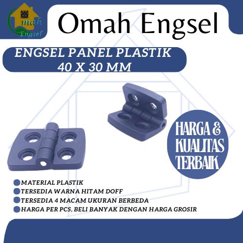 Jual Engsel panel plastik 40x30 mm Engsel nilon hitam untuk panel ...