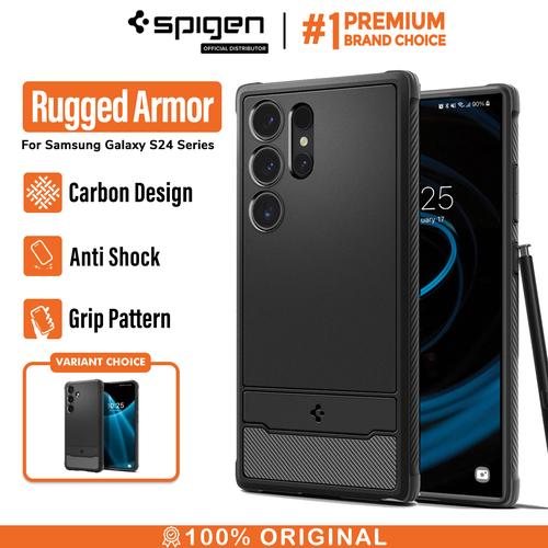 Jual Case Samsung Galaxy S24 Ultra Plus FE Spigen Rugged Armor Magnetic Slim Anti Crack Shock ...