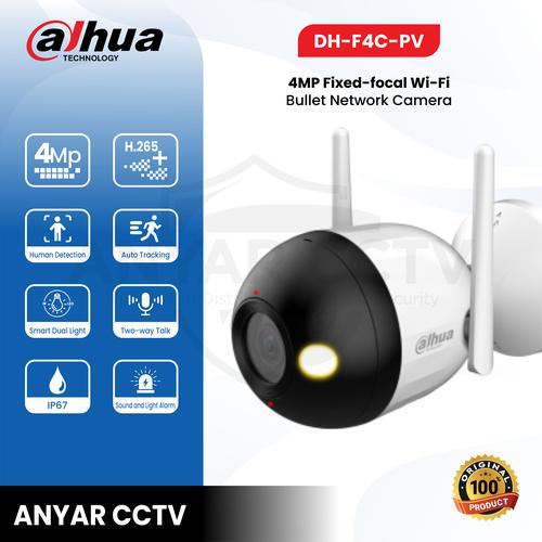 Jual Dahua F4c Pv Wi Fi 4mp Full Color Audio Bullet Network Camera