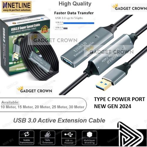 Jual Kabel USB 3.0 Extension Active / Aktif 5 10 15 20 30 M Meter / 5M 10M 15M 20M 30M NETLINE ...
