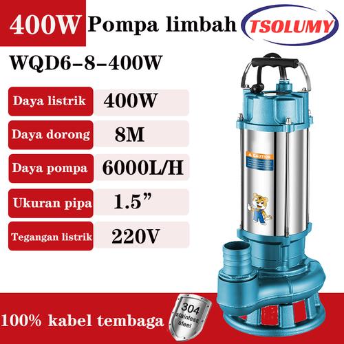 Jual POMPA CELUP 1.5 INCH / 400W POMPA KOLAM/AIR KOTOR/ BANJIR SUPER ...