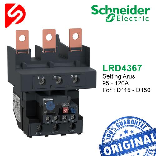Jual Thermal Overload Relay LRD4367 95-120A Termal Kontaktor Schneider ...