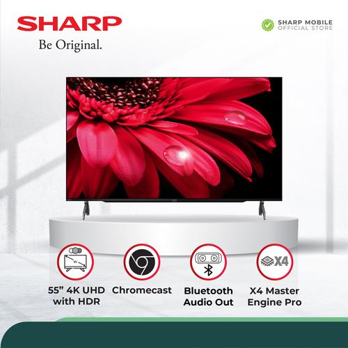 Promo SHARP 4T-C55FL1X 55 Inch 4K UHD Google TV - UNIT ONLY Cicil 0% 3x ...