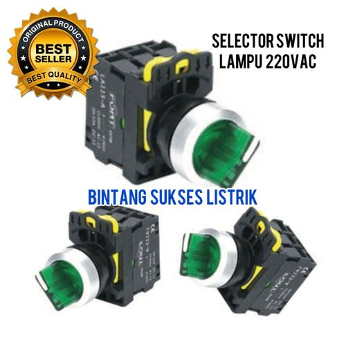 Jual ORIGINAL Selector Switch Lampu LED 2 Posisi Stay Put LA115-A5-10XD ...