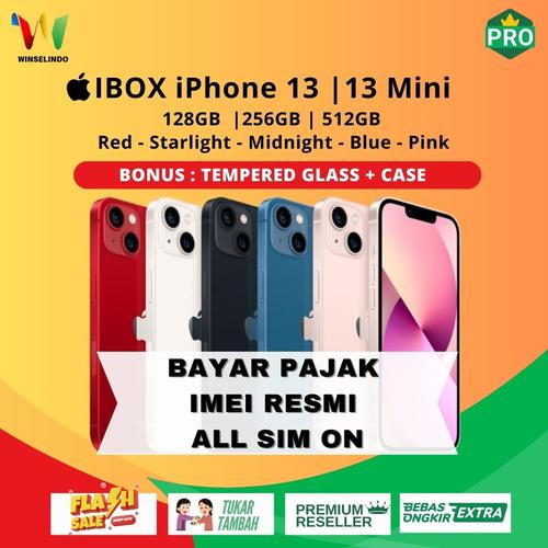 Jual IBOX iPhone 13 | Mini 128GB 256GB 512GB Midnight Pink Blue Red ...