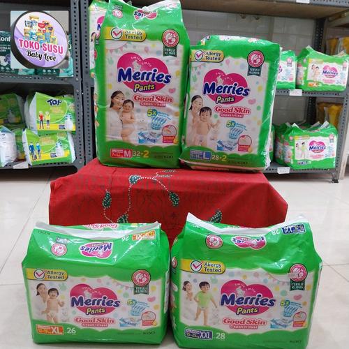 Jual Merries ukuran M,L,XL,XXL,popok anak tipe celana popok kering - L ...