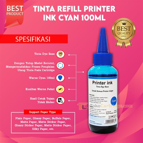 Jual Tinta universal 100ml ink printer epson L360 L365 L455 L550 L555 ...