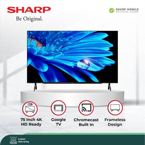Promo SHARP 4T-C75FK1X 75 Inch 4K Frameless Google TV - UNIT ONLY Cicil ...