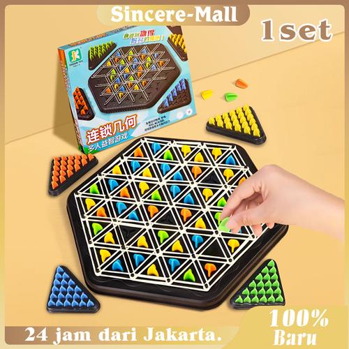 Jual Mainan Board Game Permainan Papan Permainan Catur Segitiga Rantai ...