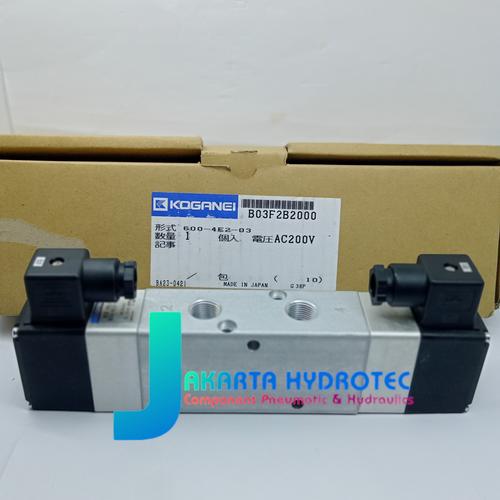 Jual SOLENOID AIR VALVE 5/2 WAY KOGANEI 600-4E2 / 600-4E2-03 ( 3/8" ) AC200V AC220V - Jakarta ...