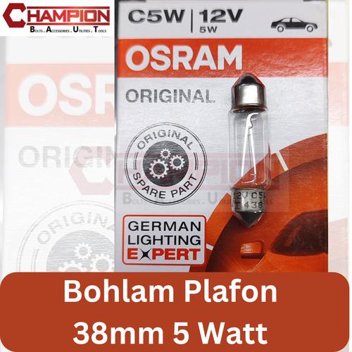 Jual bohlam plafon cabin 38mm 5 watt 12 v OSRAM festoon original ...