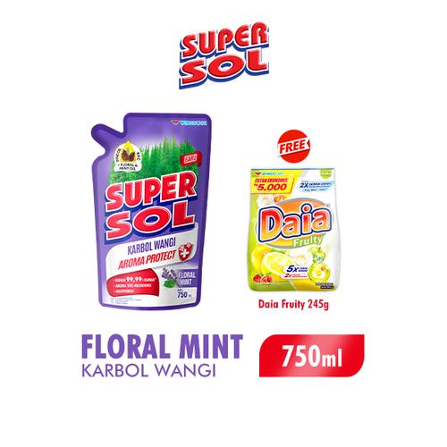 Jual Supersol Pembersih Lantai Karbol Floral Mint Efektif Bunuh Kuman ...