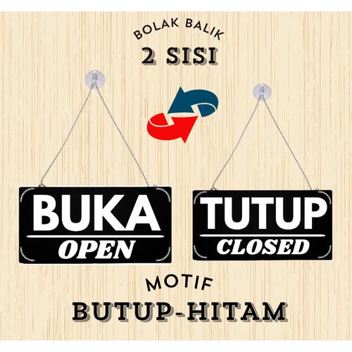 Promo Signage Buka tutup Akrilik / Sign board Open closed Toko Bolak ...