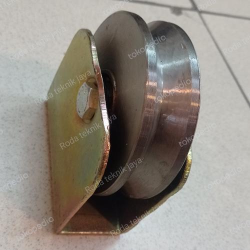 Jual roda pagar/roda gerbang/roda pagar besi 4 inchi ( rel siku ...