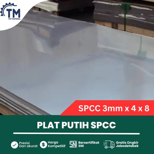 Jual Plat Putih SPCC Tebal 3mm x 4x8 Feet / 1200x2400 mm / 120x240 cm ...