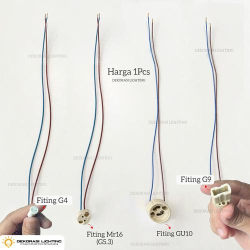 Jual Fiting halogen soket Mr16 G5.3 G9 Gu10 premium standard jerman ...