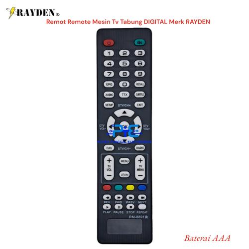 Jual Remot Remote Mesin TV Tabung DIGITAL Merk RAYDEN - Jakarta Utara ...