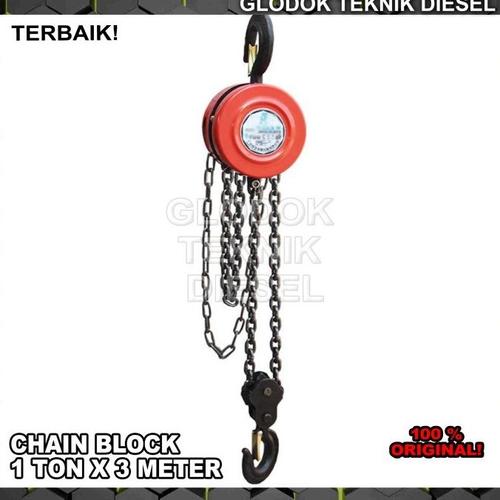 Jual New Chain Block Takel Katrol Lifting Barang 1 Ton X 5 | 3 M ...