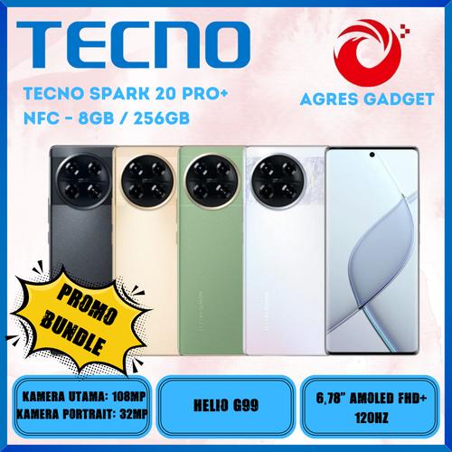 Jual TECNO SPARK 20 Pro+ NFC – 8GB+256GB, Android 14, 3D Curved 6,78 ...