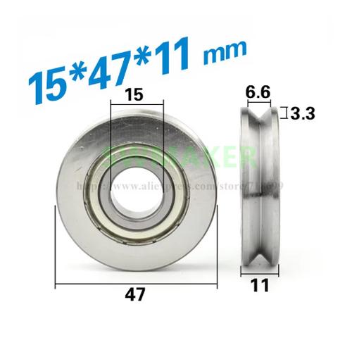 Jual 10pcs 15*47*11mm V groove right angle steel wire rope angle rail ...