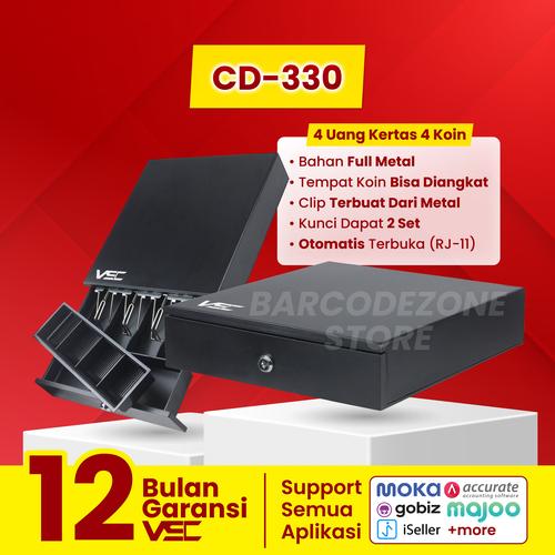 Jual CASH DRAWER / LACI KASIR / LACI UANG VSC CD-330 RJ- 11 (37 x 33 Cm ...