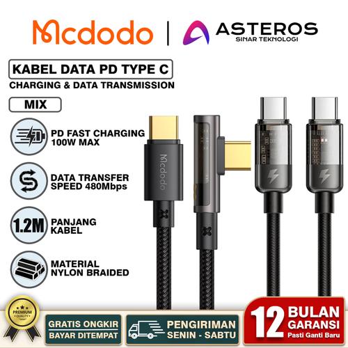 Jual MCDODO Kabel Data PD Type C To Type C Fast Charging 5A 100w CA-812 - KBL AUTO 1.2M ...