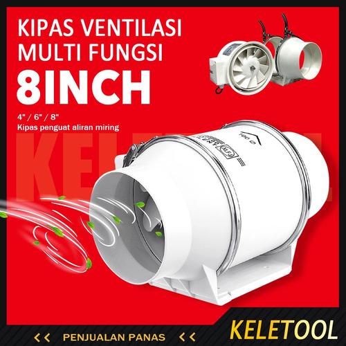 Jual 8 Inch Kipas Angin Buang Diam Ekstraktor Dapur Exhaust Blower ...