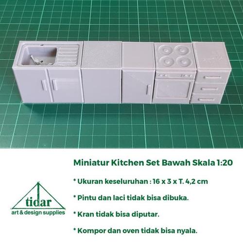 Jual Baru AN - Miniatur Maket Kitchen Set Bawah / Lemari Dapur skala 1:20 - Cokelat - Jakarta ...