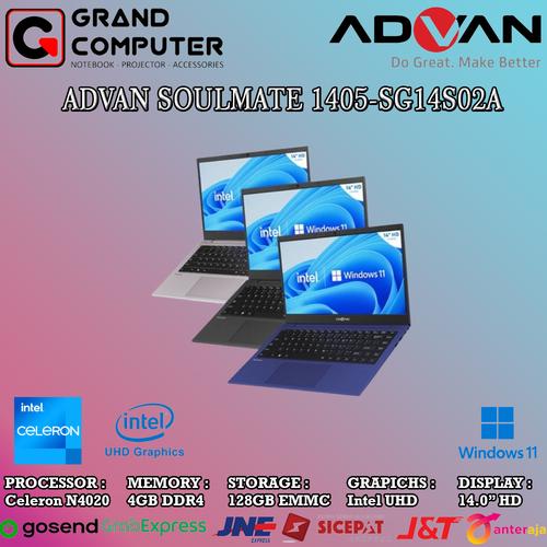 Promo ADVAN SOULMATE 1405 SG14S01A CELERON DUAL CORE N4020 4GB 128GB ...