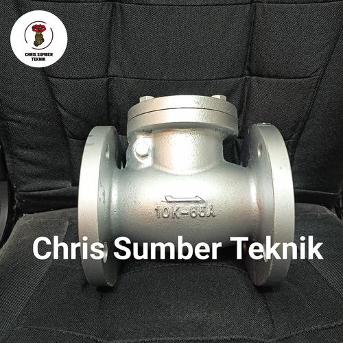 Jual Swing Check Valve 1 1/2" Inch DN40 JIS 10k Cast Iron / Check Valve ...